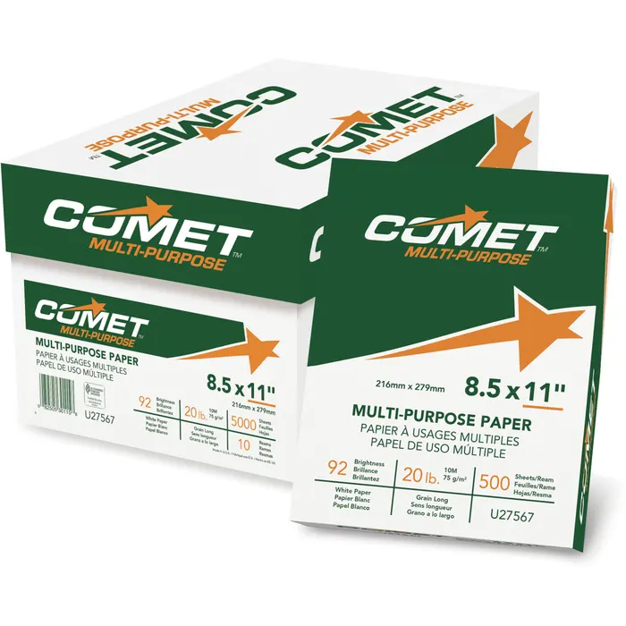 COMET® Multipurpose 20 lb. Copy Paper 92-Bright White 8.5x11 in. 5000 ...