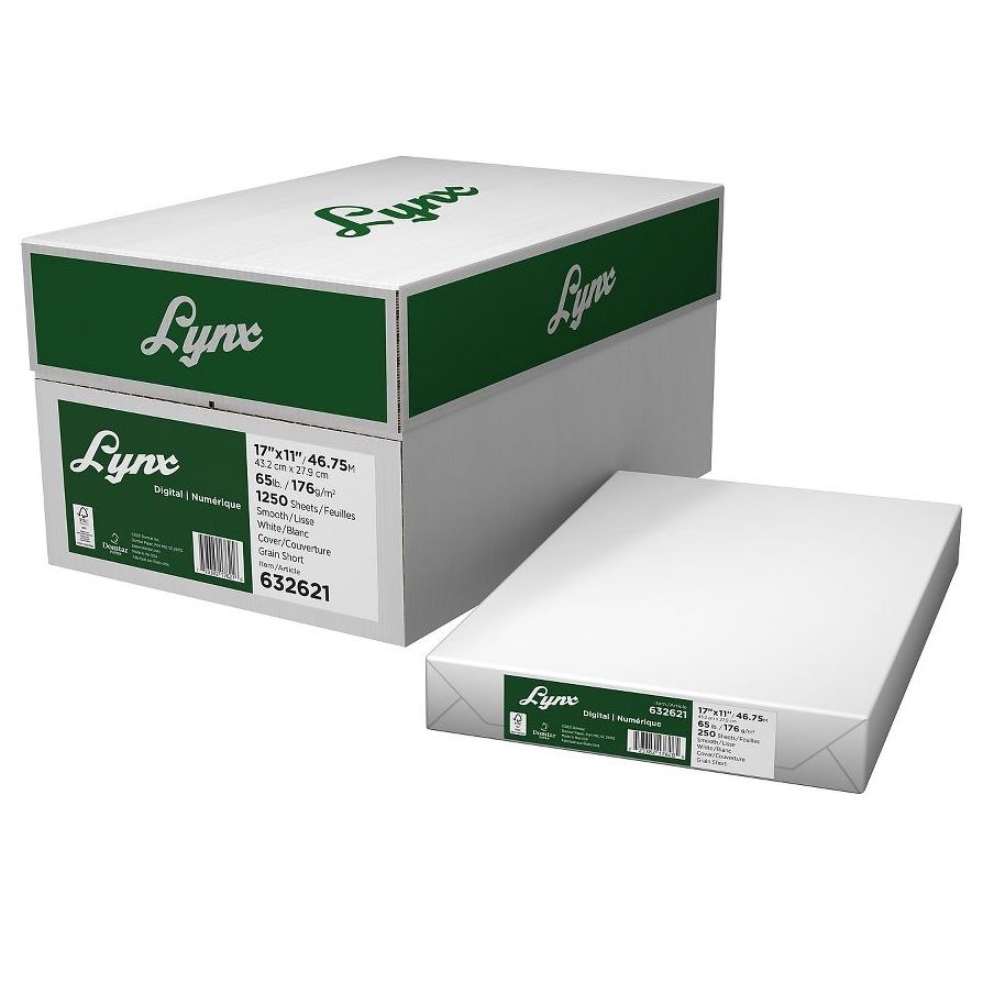 Domtar® Lynx™ Digital Opaque White 100 lb. Ultra Smooth Cover 17x11 in ...