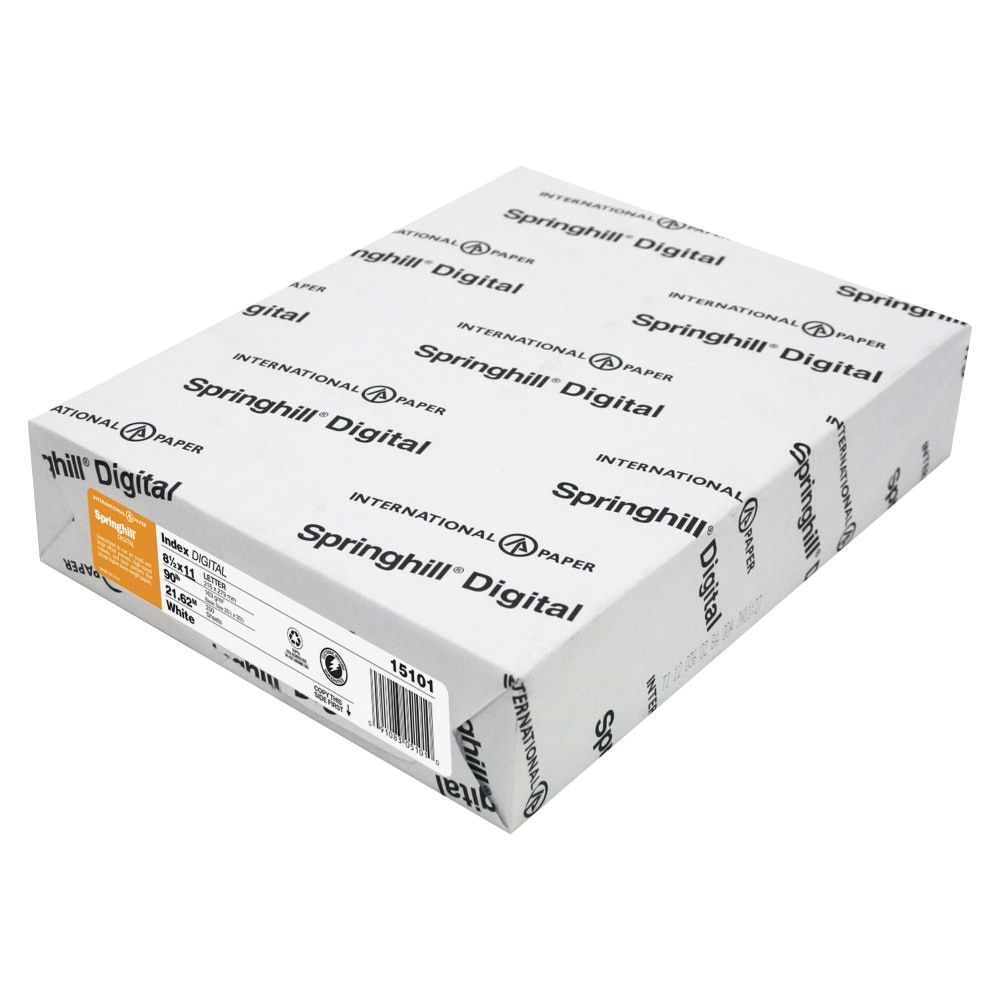 Springhill® Index Digital White Smooth 90 lb. Card Stock 11x17 in. 250 ...