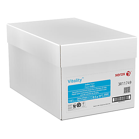 Xerox® Vitality™ White 110 lb. Smooth Index Cover Card Stock 8.5x11 in ...